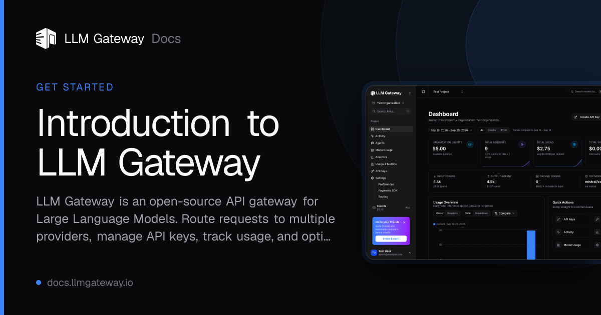 LLM Gateway Documentation — OpenAI-Compatible AI Gateway